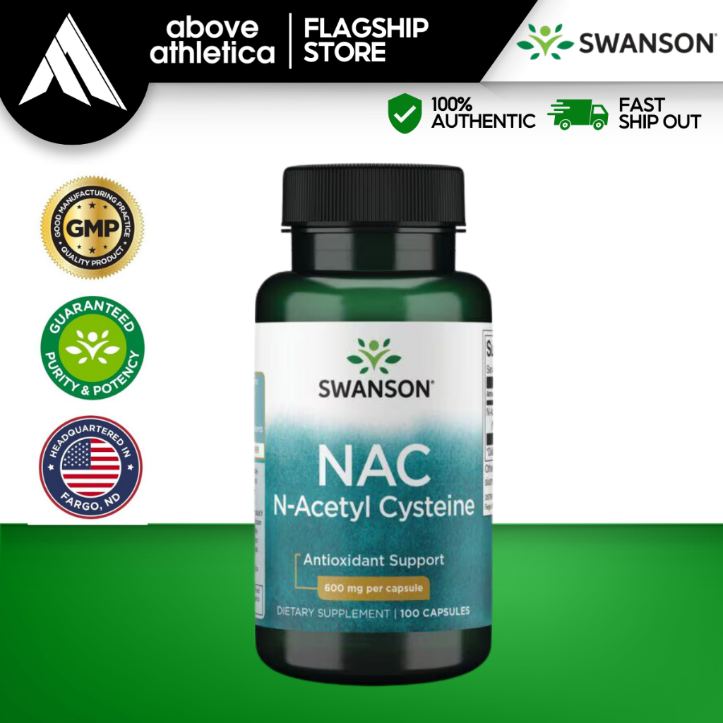 Swanson NAC 600mg 100 Capsules - Anti Oxidant N-Acetyl Cysteine ...