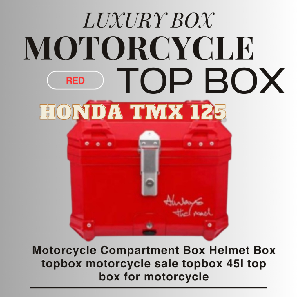HONDA TMX 125 MOTORCYCLE TOP BOX COMPARTMENT HIGH QUALITY RED COLOR ...