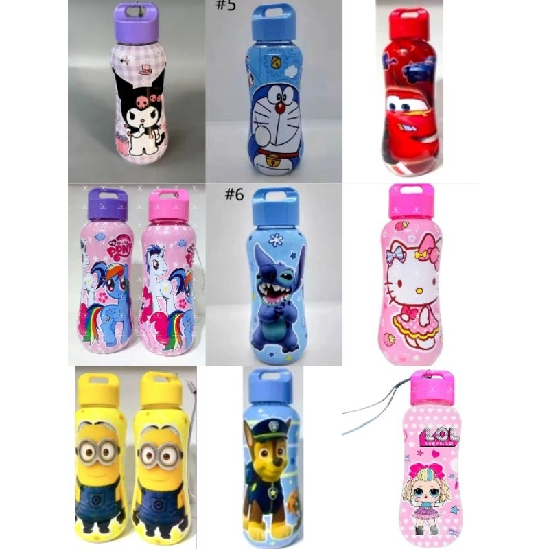 350ml Hello Kitty Mini Water Bottle for Kids Character Cars Paw Patrol ...