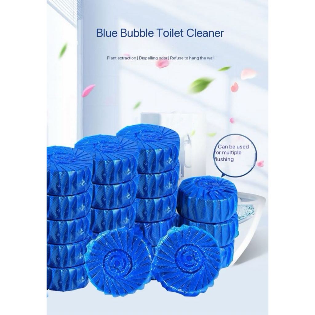 Flush Toilet Cleaner Blue Toilet Blocks Auto Toilet Cleaner Helper ...