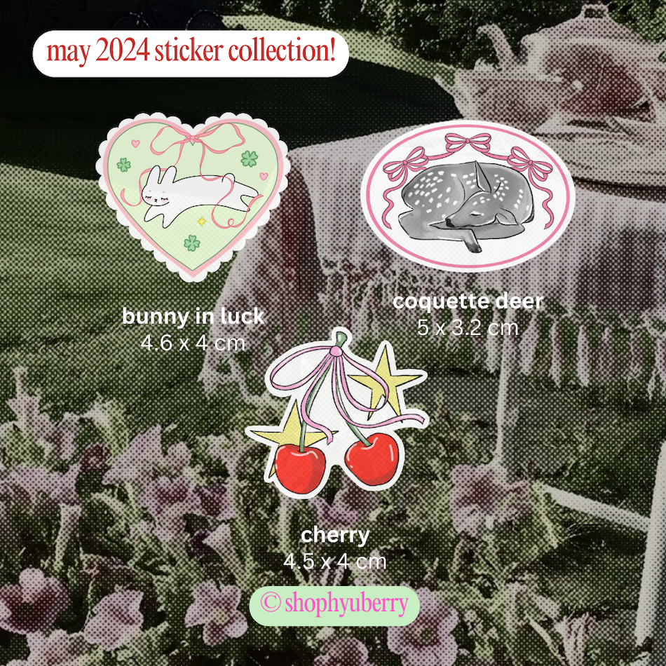 Cute Coquette Tumbler Holo Sticker by shophyuberry | Bunny in Luck ...