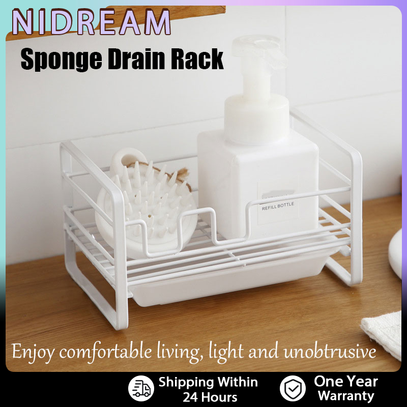 Drain Rack Kitchen Sponge Rack Steel Ball Soap Drain Dish Cloth Sink ...
