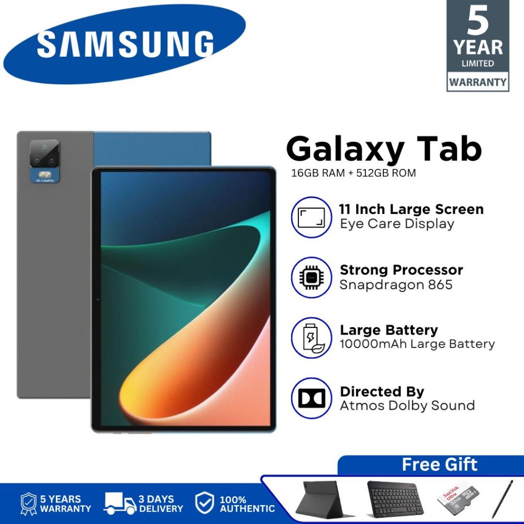 2023 Samsung Galaxy Pro11 Tablet Pc 11 inch Full Screen 12GB + 512GB ...