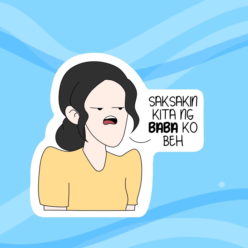SSKAIT Binibini Waterproof funny mood die cut sticker - Saksakin kita ...