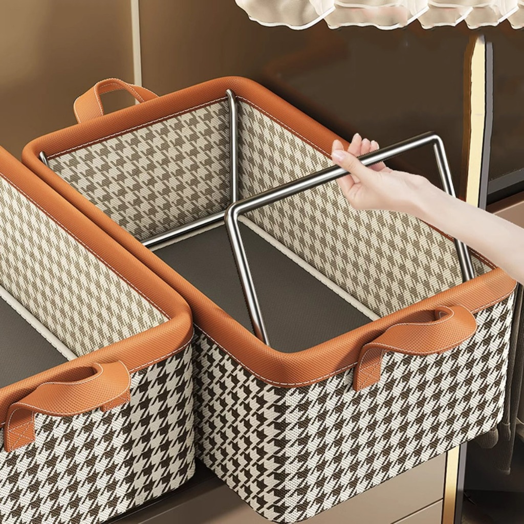 Foldable Steel Frame Storage Box Clothes Organizer Waterproof Storage ...