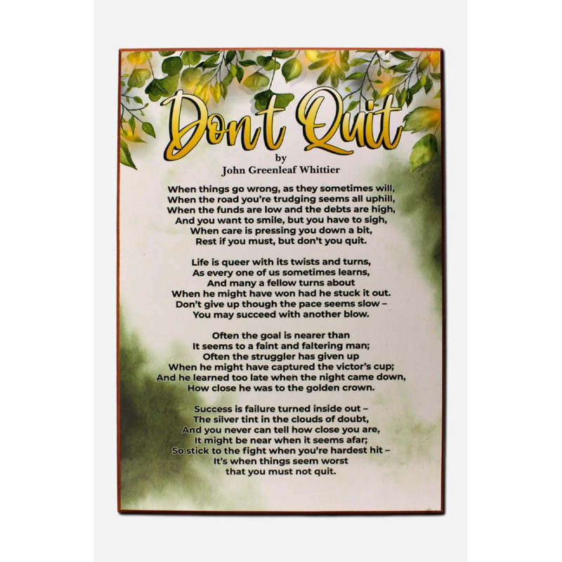 Dont Quit Frame - 8 x 11 inches - Wood | Shopee Philippines