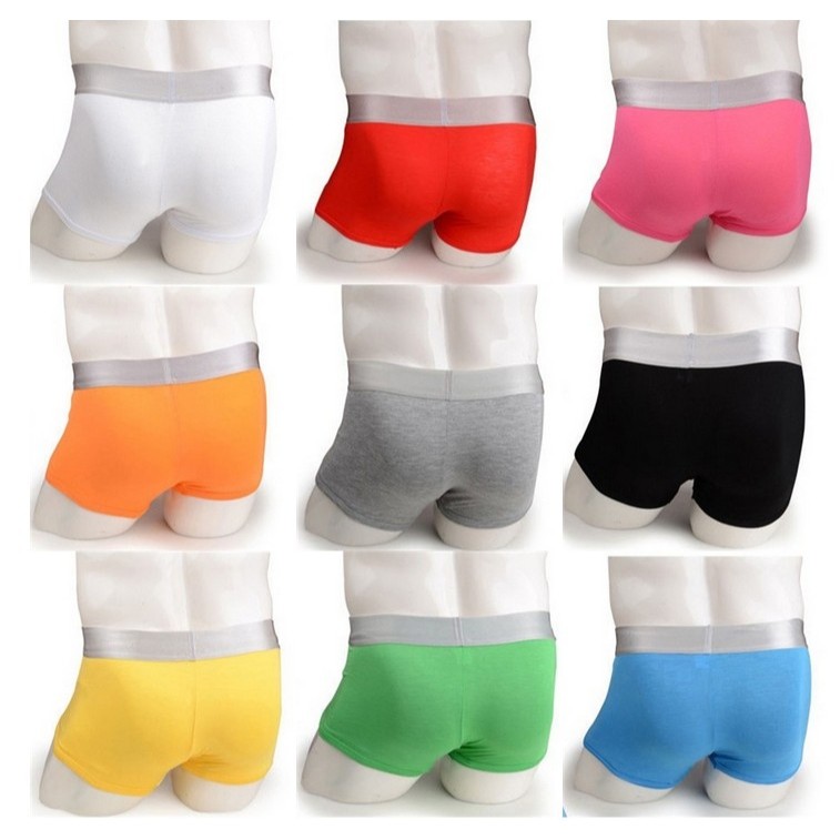 Men Silver Garter Cotton Boxers Trunks Man Underwear Boxer Briefs ...