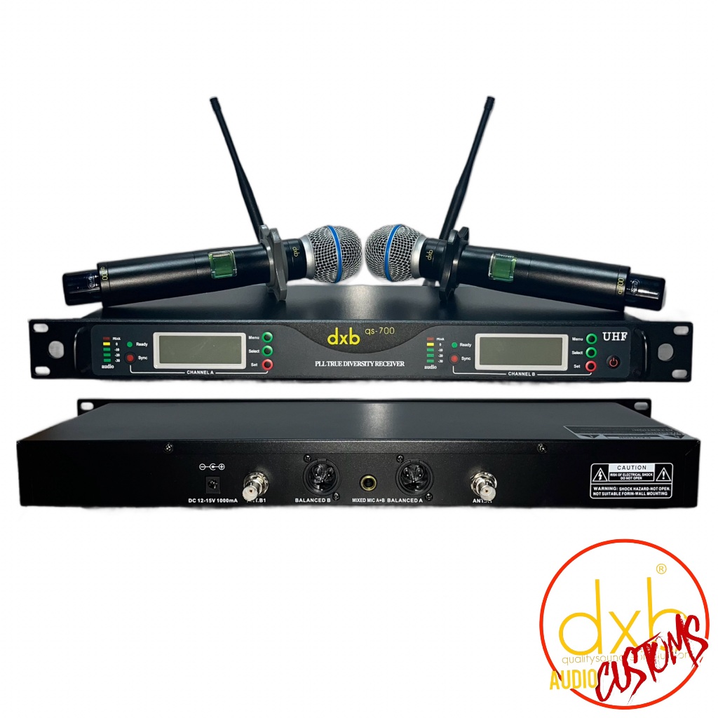 dxb qs700 UHF wireless microphone (Dual) 640-690Mhz | Shopee Philippines