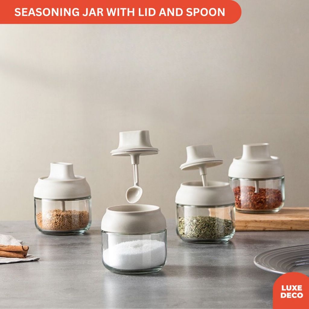 350ml Aesthetic Seasoning Container Spice Jar Transparent Storage ...