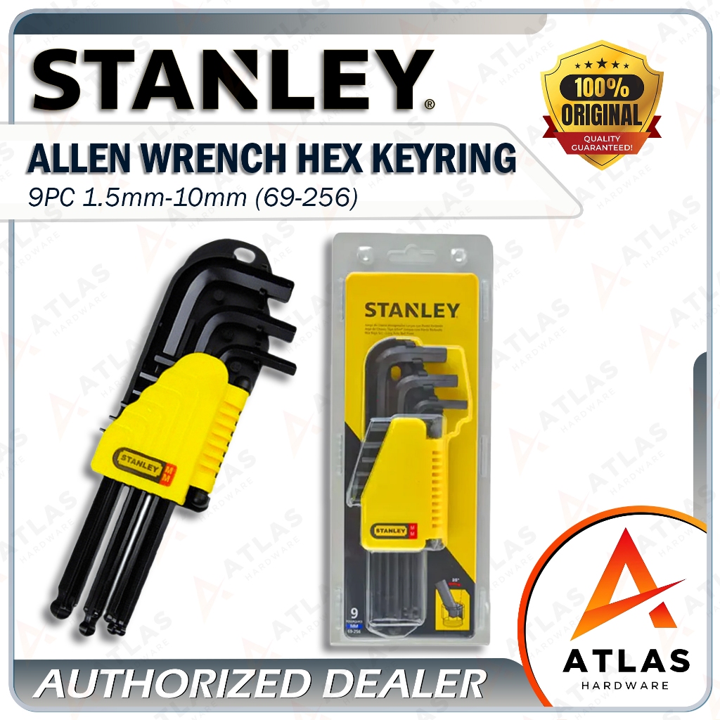 Stanley Hex Allen Wrench 9pc Set 1.5 to 10mm (69-256) | Shopee Philippines
