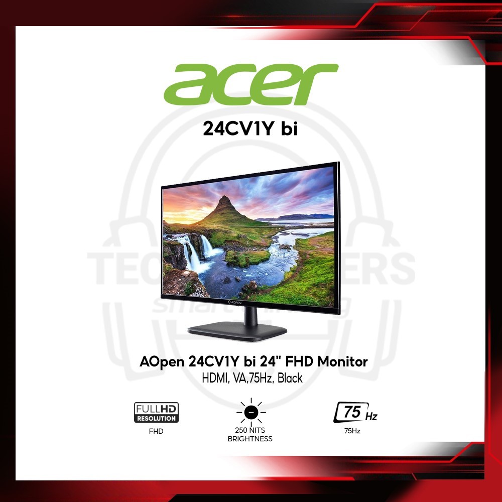 AOpen 24CV1Y bi 24" FHD Monitor (HDMI, VA,75Hz, Black) | Shopee Philippines