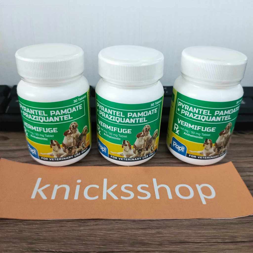 Vermifuge Tablet [Pyrantel Embonate + Praziquantel] Dewormer for Dogs ...