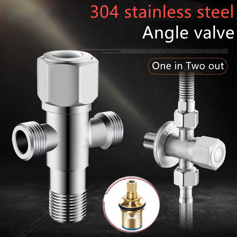 SUS304 Stainless Steel 2 Way Angle Valve 180 Degree Double Angle Valve ...