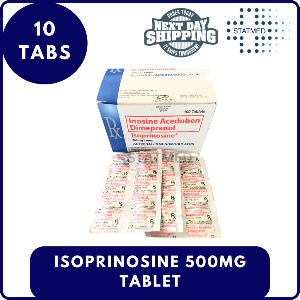 Isoprinosine 500mg Tablet l 10 & 50 Tabs l Expiration Date: May 2025 ...