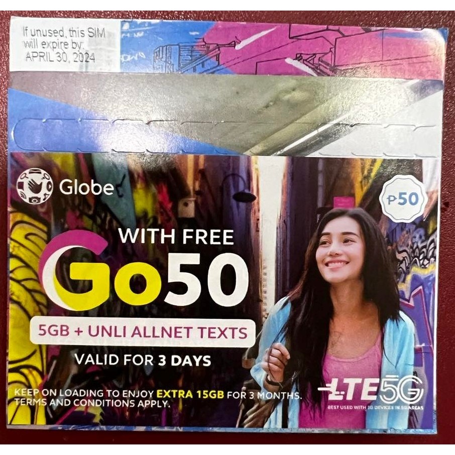 Globe 5G SIM card go50 | Shopee Philippines