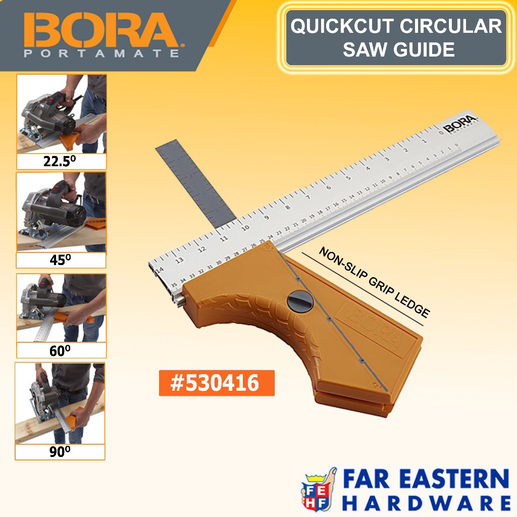 BORA Portamate QuickCut Circular Saw | Jigsaw Guide with Rail & Angle Ruler #530416 | Shopee ...