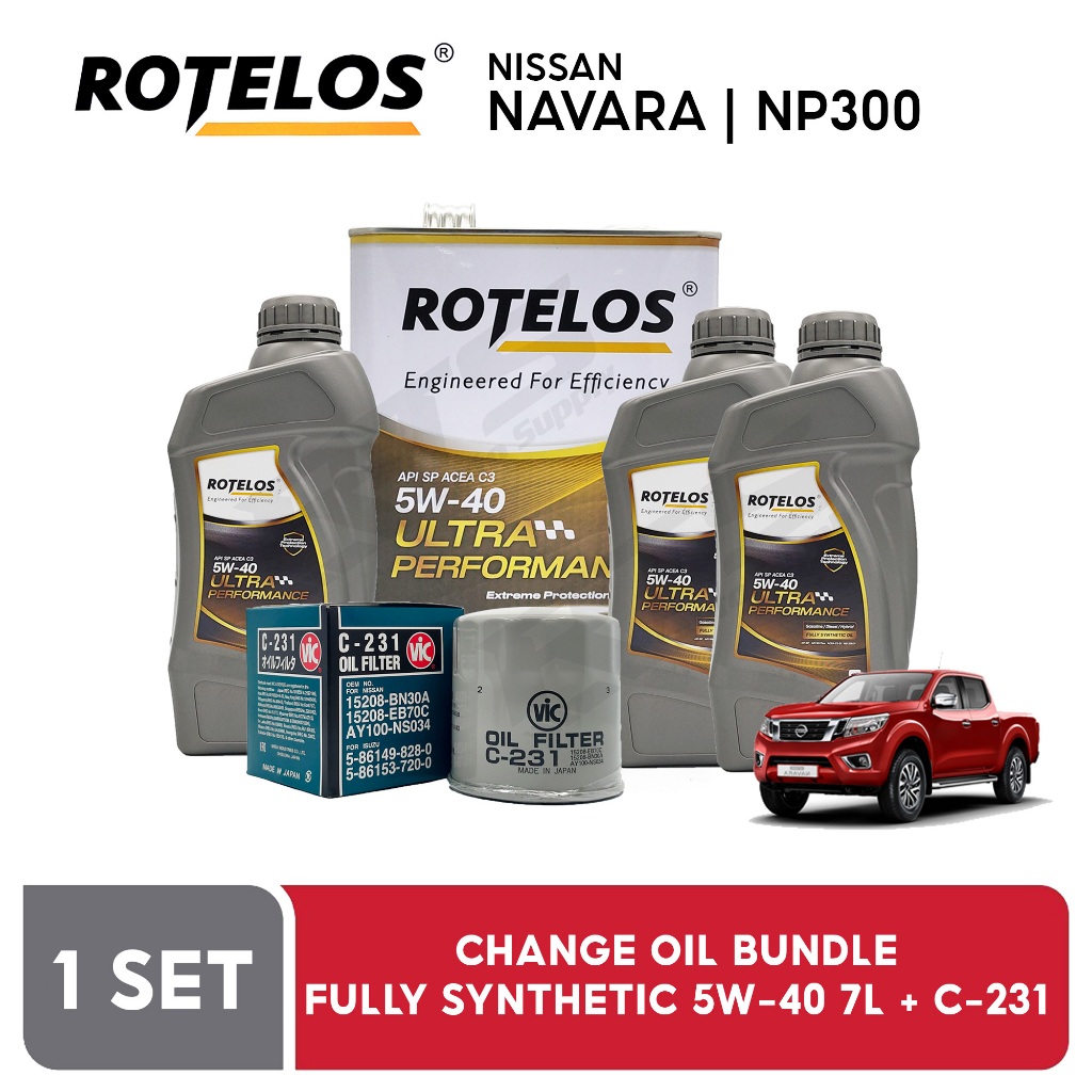 Nissan Navara / NP300 D22 D40 Rotelos 5w-40 Fully Synthetic Change Oil ...