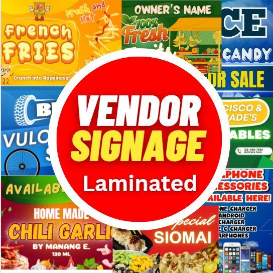 LAMINATED VENDOR / STORE SIGNAGES 8X10 OR A4 SIZE | Shopee Philippines
