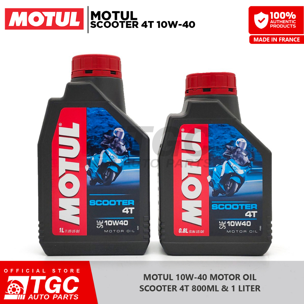MOTUL MOTOR OIL 4T SCOOTER 10W-40 (1 LITER) (800ML) | Shopee Philippines