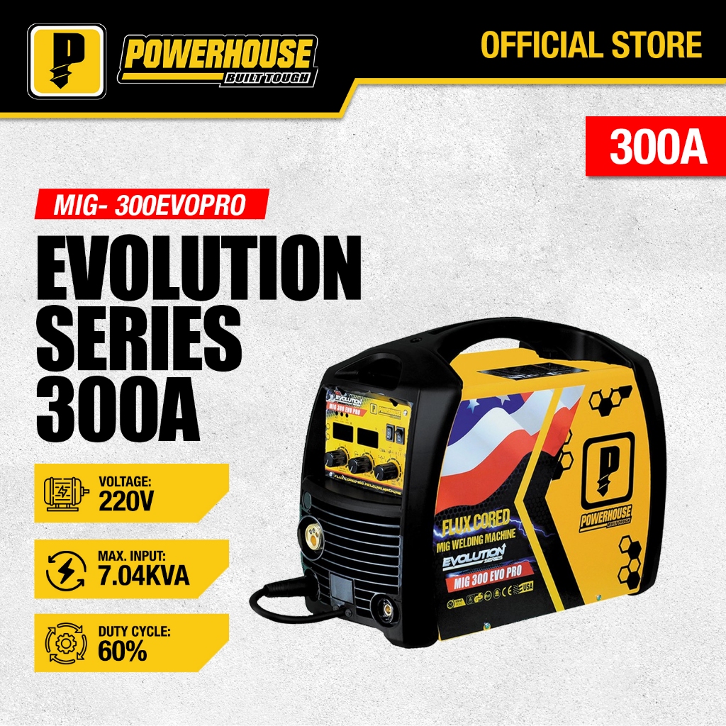 Powerhouse 300A Evolution Series Portable Inverter Welding Machine MMA ...