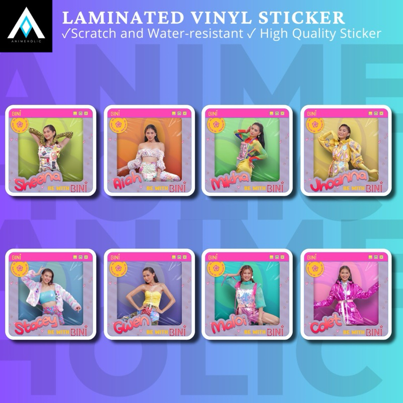 PPOP BINI FAN ART STICKERS ~ LAMINATED VINYL STICKERS ~ANIMEHOLIC ...