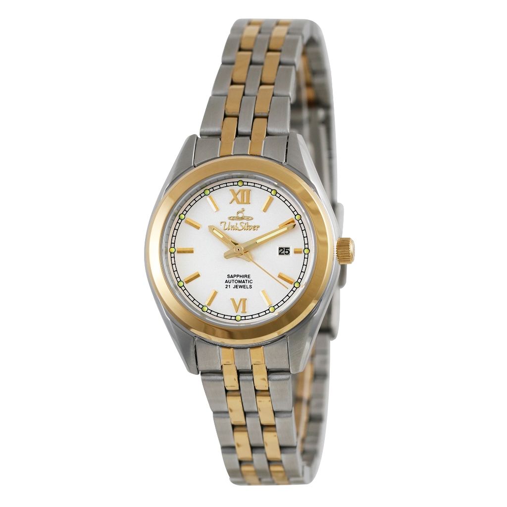 UniSilver TIME Women's Silver / Gold Analog Sainless steel watch KW5087 ...