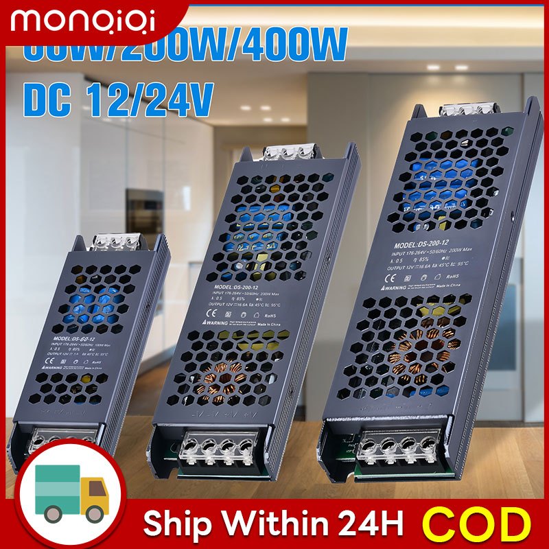 Power Supply AC110V-240V TO DC12V 24V 100W 200W 400W Switching Transformers Led Driver For Led ...