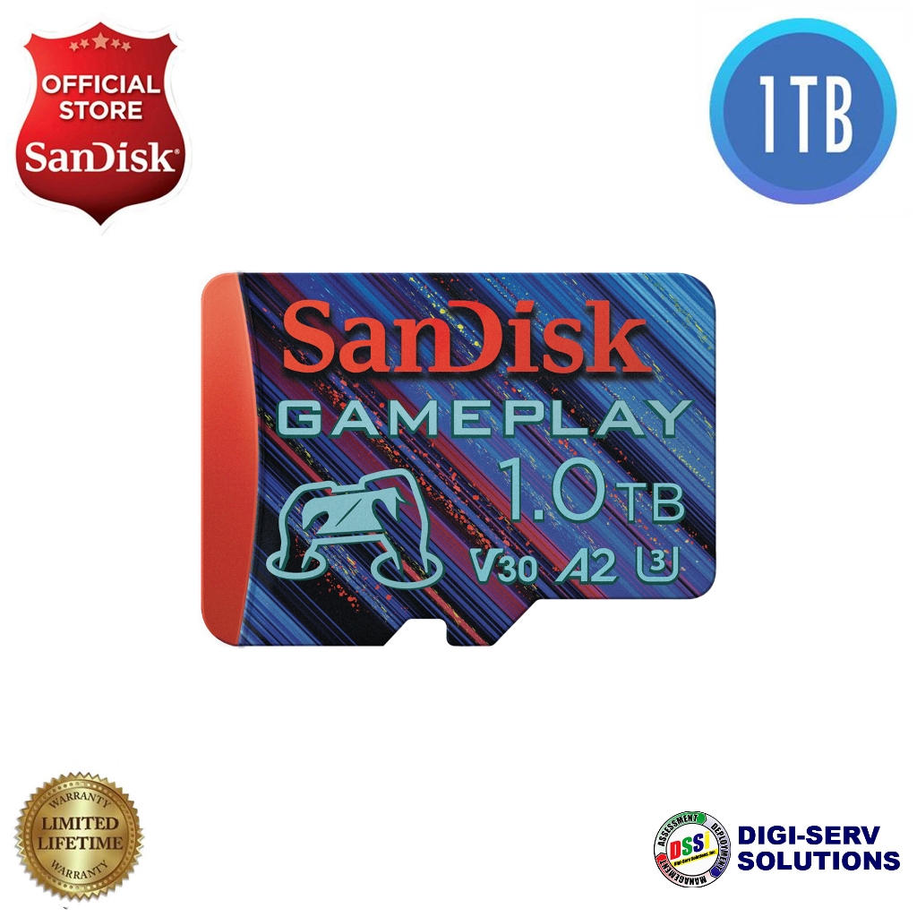 Sandisk GamePlay microSD Card for Mobile and Handheld Console Gaming ~ 1TB (SDSQXAV-1T00-GN6XN ...
