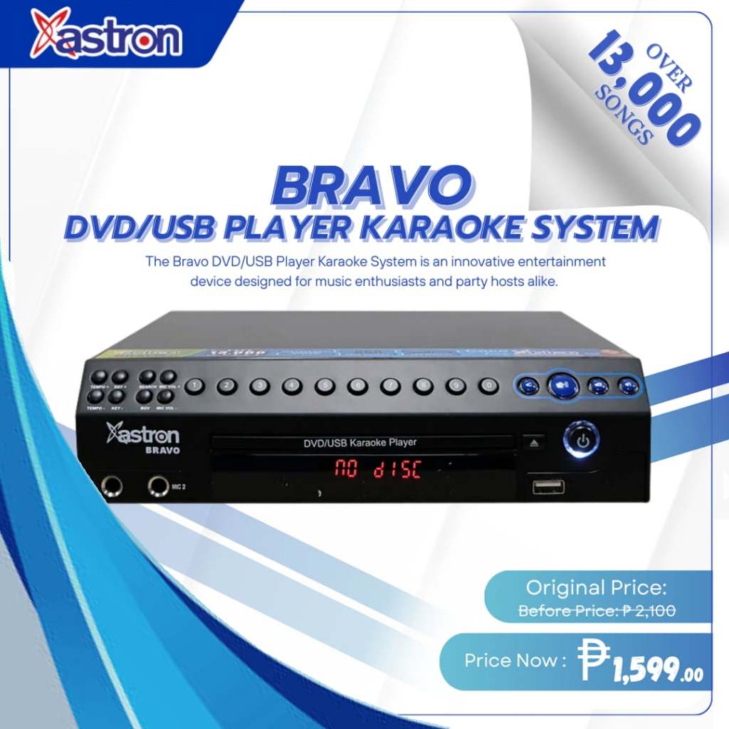SC ASTRON BRAVO DVD USB Karaoke Videoke Player with 13000 Songs with CD ...