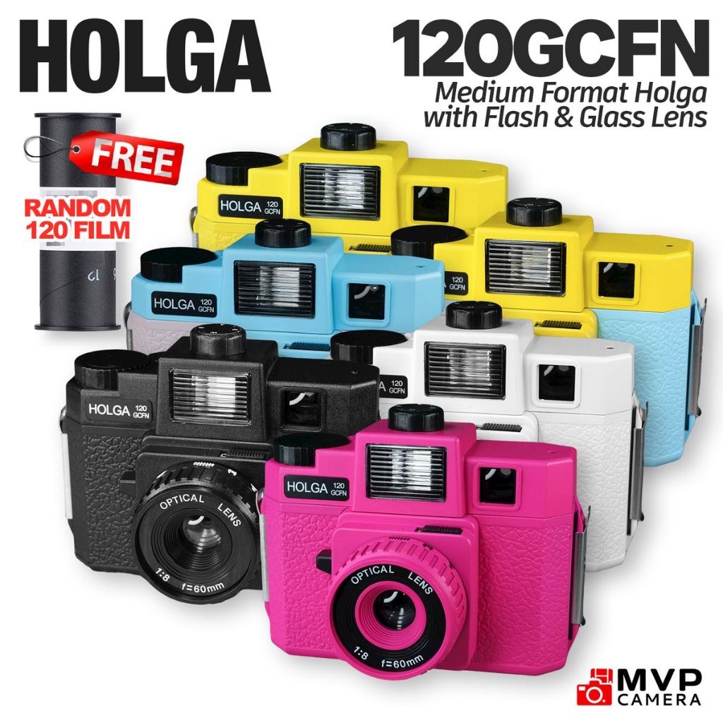 HOLGA 120GCFN 120 GCFN Iconic Toy Plastic Film Camera GLASS LENS FLASH ...
