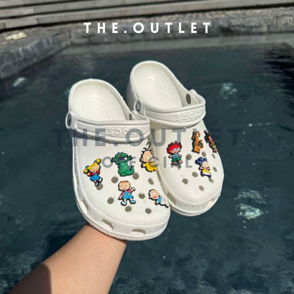 THE.OUTLET CROCS JIBBITZ OLD SCHOOL RUGRATS SET 9PCS CHARM ACCESSORIES ...