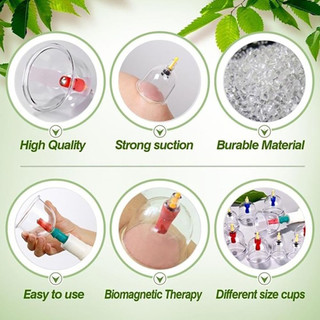 6 Pcs Set / 12 Pcs Set Traditional Ventosa Vacuum Cupping Health ...
