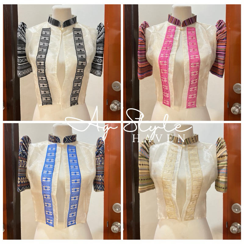 Modern Filipiniana — Ethnic Bolero | Chinese Collar | Shopee Philippines