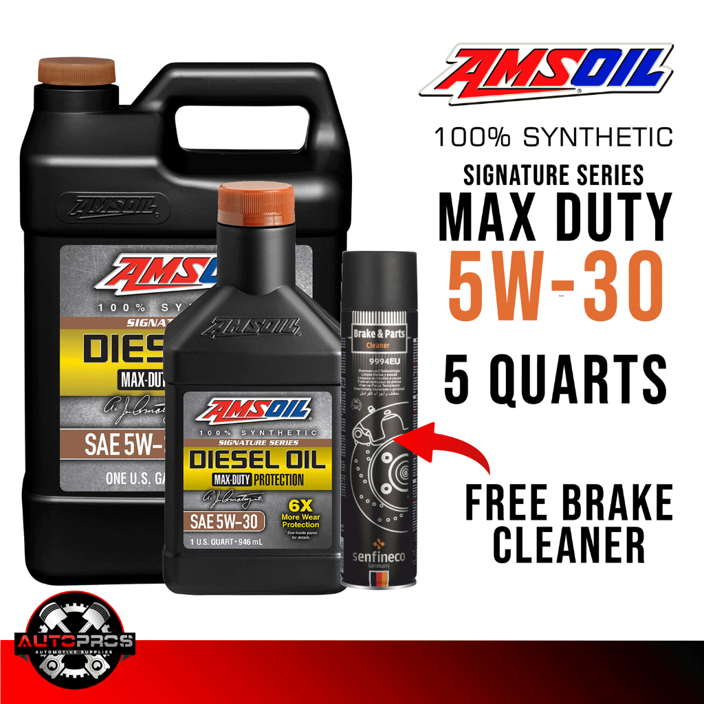 AMSOIL 5W-30 Max-Duty Signature Series 100% Synthetic Diesel Oil 5 Quarts (4.73 Liters) | Shopee ...