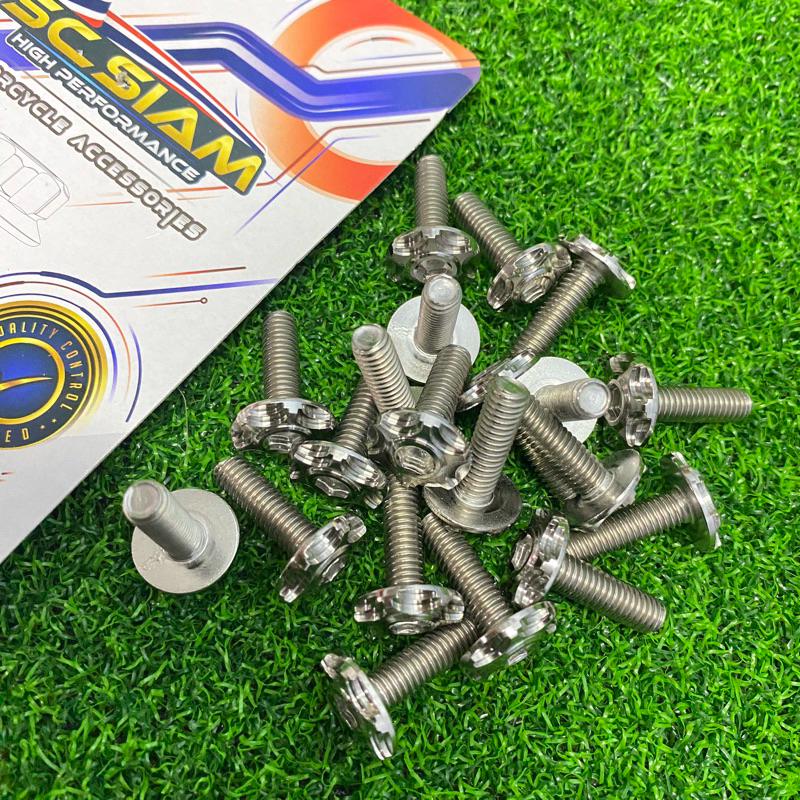 SC.SIAM GEAR BOLTS 6X20 CNC FOOTBOARD /FENDER / BODY BOLT | Shopee ...