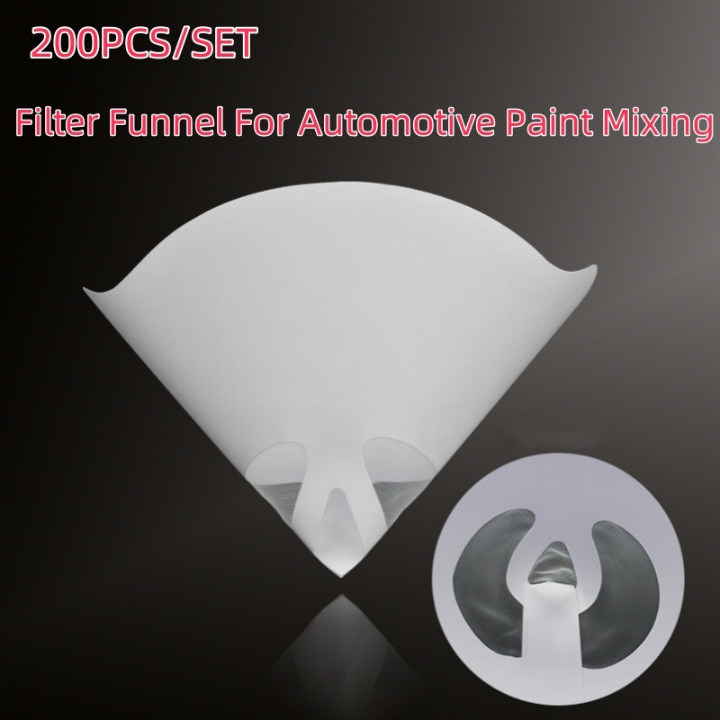 200pcs Paint Filter Funnel Microns Paint Strainer/100 Mesh Paint ...