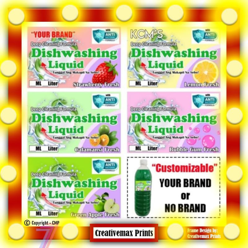 DISHWASHING LIQUID Sticker Label (29pcs. | 18pcs.) | Shopee Philippines