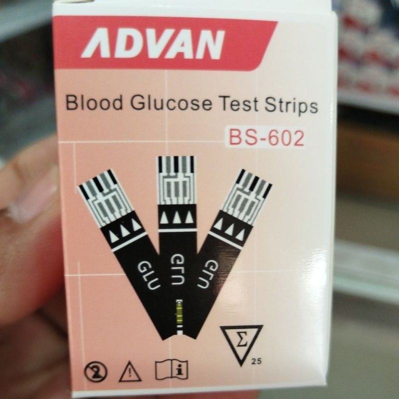Advan blood glucose test strips 25pcs | Shopee Philippines