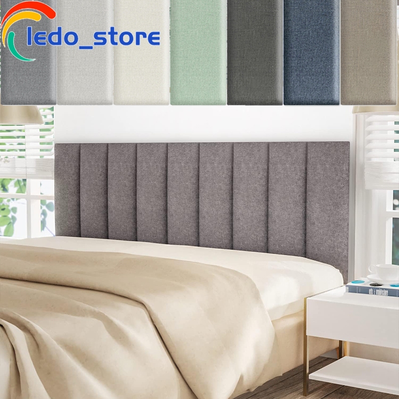 DIY 3D Wall Panel Self Adhesive Bed Headboard Anti Collision Wallpaper ...