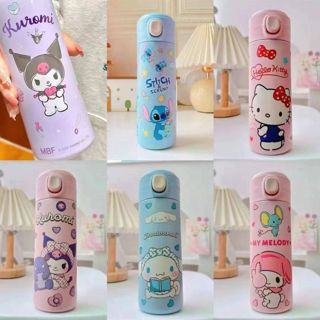 JLT Cartoon kuromi melody sanrio stitch 304 stainless 420ml thermal tumbler | Shopee Philippines