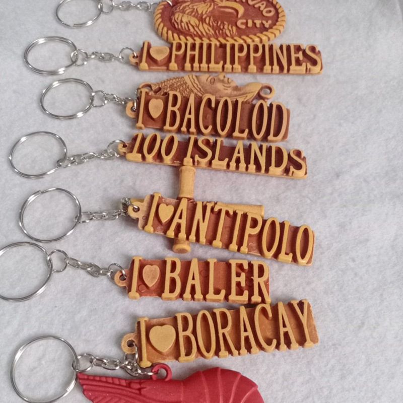 1 Pieces Wooden Key Chain Souvenir Philippines,Boracay,Davao, Baler ...