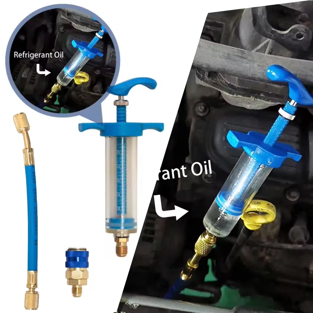 Car A/C Repair Tool Car A/C Oil Injector 1Oz R134a Low Side Quick ...