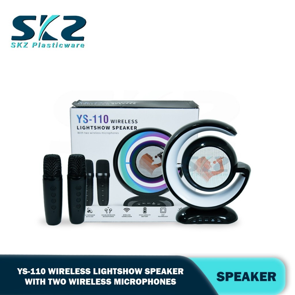SKZ YS-110 colorful lights home singing wireless microphone speaker all ...