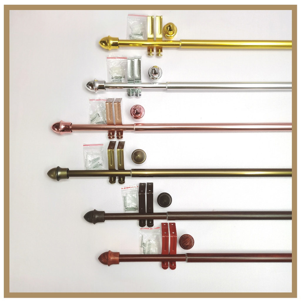 H.CHENG HOME Curtain Rod Adjustable Retractable Stainless Steel Curtain ...