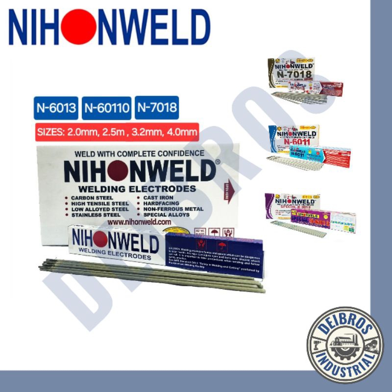 NIHONWELD WELDING ROD N-6013, N-6011, N-7018, 2.5mm(10kg) & 3.2mm(20kg ...