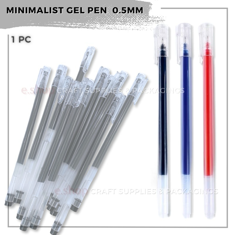Minimalist Transparent Gel Pen 0.5mm Sign Pen Ballpen | Shopee Philippines