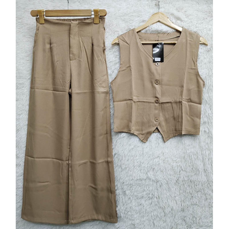 DST Elegant Terno Top and Trouser pants | Shopee Philippines