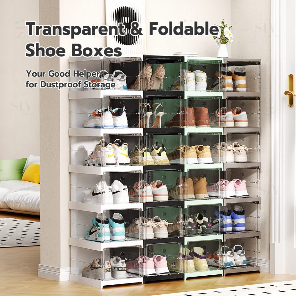 【Free of Installation】SIV Foldable Shoe Cabinet Folding Shoe Rack Box ...