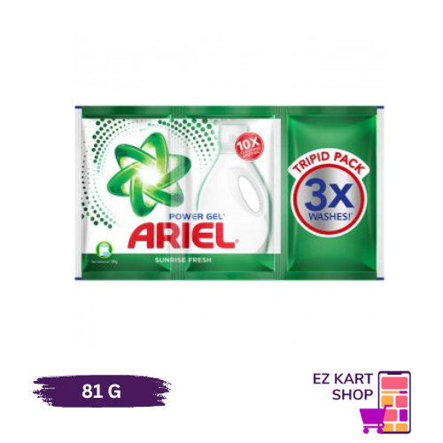 EZ KART ARIEL LIQUID DETERGENT POWER GEL SUNRISE FRESH TRIQUID 81G ...