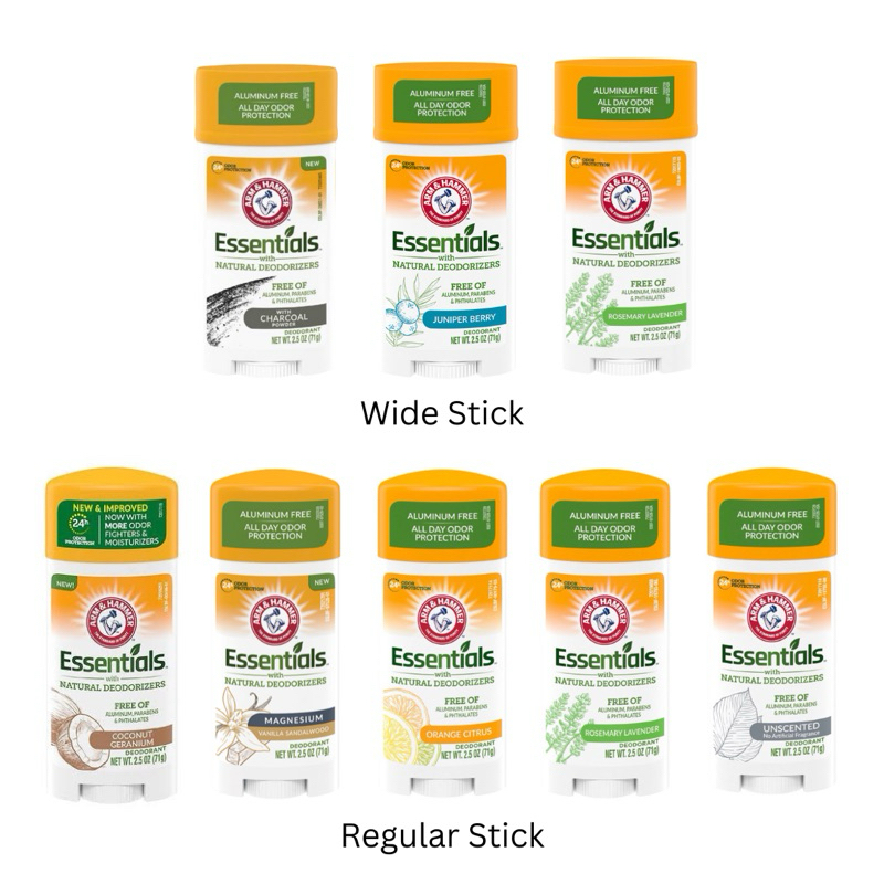 ARM & HAMMER ESSENTIALS Deodorant (Charcoal/Coconut/Juniper/Magnesium ...